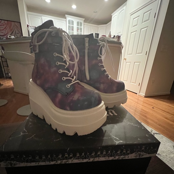 Demonia | Shoes | New Demonia X Ihr Super Stacked Purple Galaxy ...